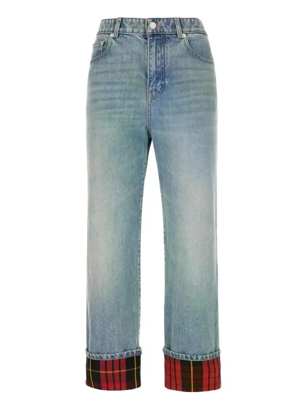 Alexander McQueen Wash Cuff Jeans - Blue