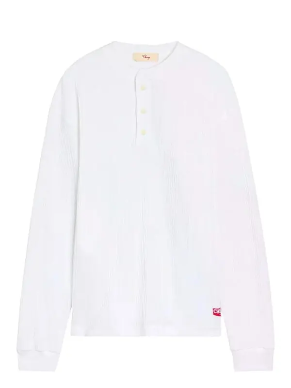 CHERRY LA Waffle Button T-shirt - White