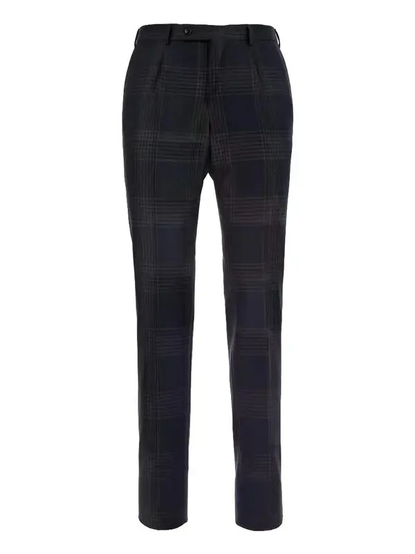 GABRIELE PASINI Check Trousers - Blue