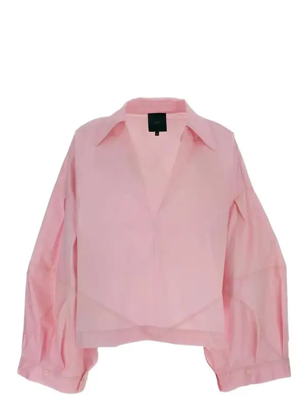 MAISON JEJIA Long-sleeved Cotton Shirt - Pink