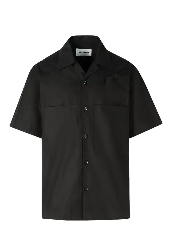 JIL SANDER Chest-pockets Short-sleeved Shirt - Black