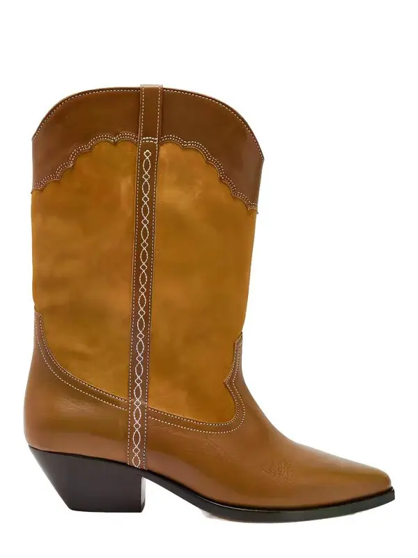 Isabel Marant Suede Panel Boots - Brown