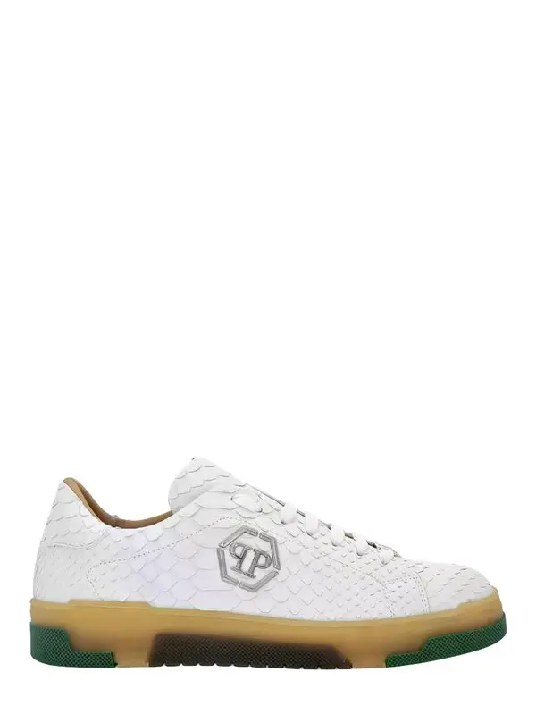 Philipp Plein Python Logo Sneakers - White