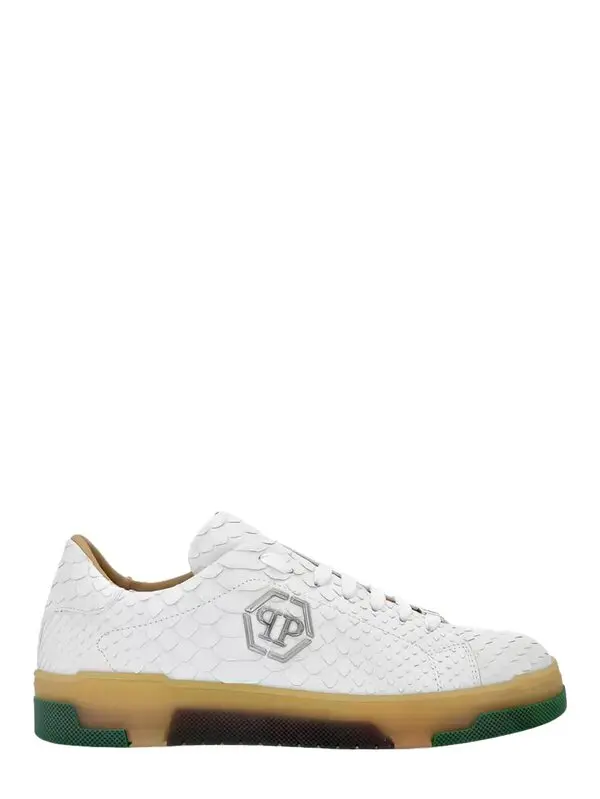 Philipp Plein Python Logo Sneakers - White