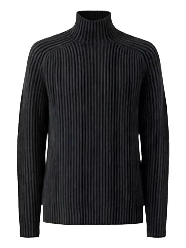 04651/TRIP IN A BAG Ribbed High-neck Sweater - Black