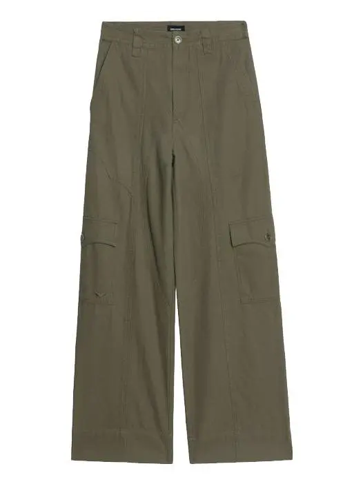 Zadig&Voltaire Cotton Canvas Pants - Leaves