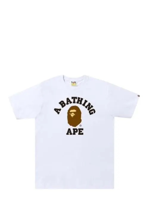 A BATHING APE College 1i80110001 Tee Shirt - White