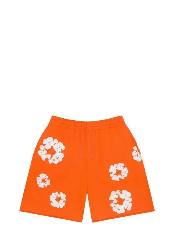 DENIM TEARS Cotton Wreath Sweatshorts - Orange