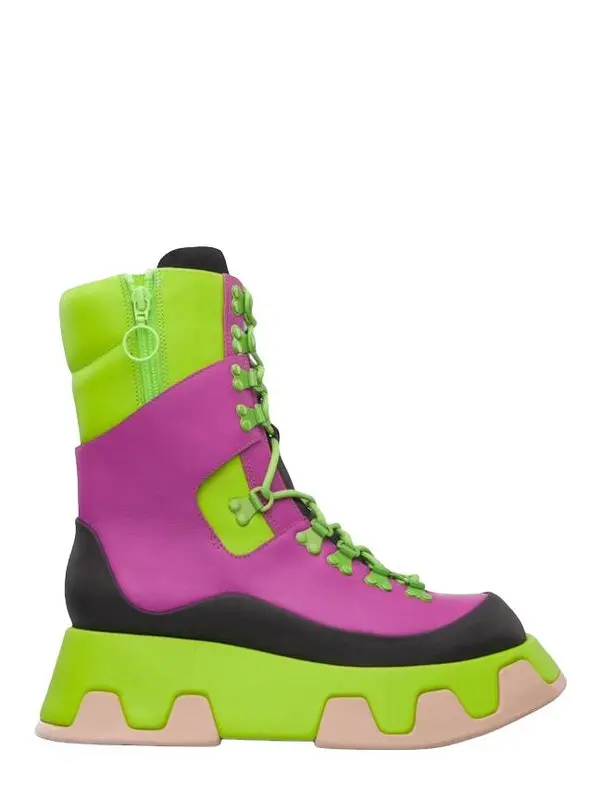 Camper Wilma Extreme Platform Boot - Green/purple/black