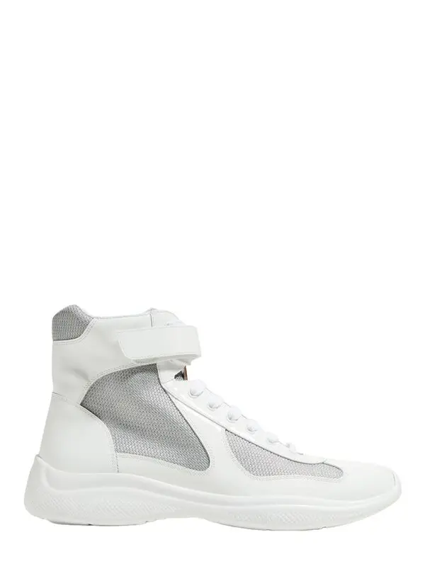 Prada America's Cup High-top Sneakers - Silver/white