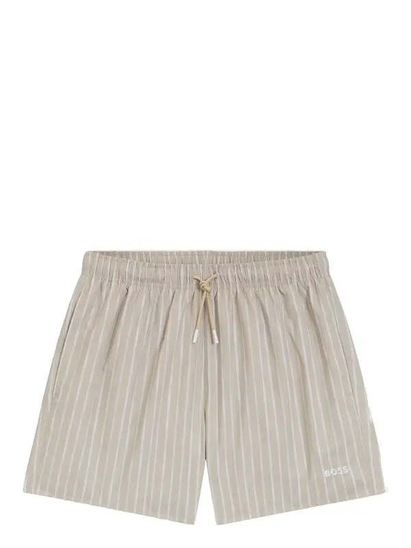 BOSS Printed Swim Shorts - Light Beige