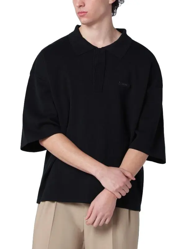 ENTIRE STUDIOS Long-sleeve Polo - Black