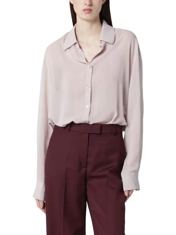 THE FRANKIE SHOP Semi-sheer Button Down Shirt - Pink