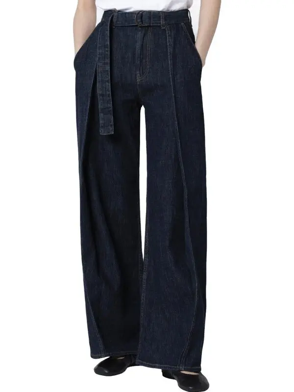 Loewe Indigo Denim Jeans With Belt - Blue