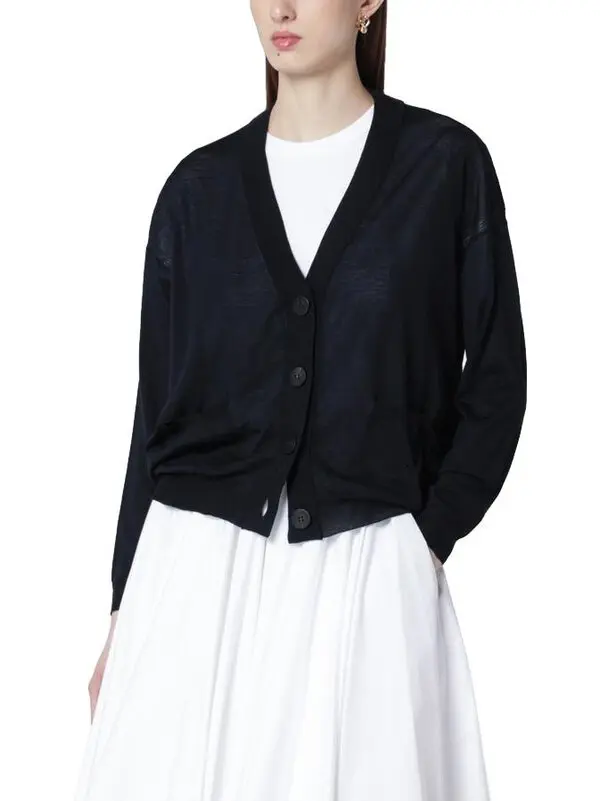 ROBERTO COLLINA Wool Cardigan - Blue