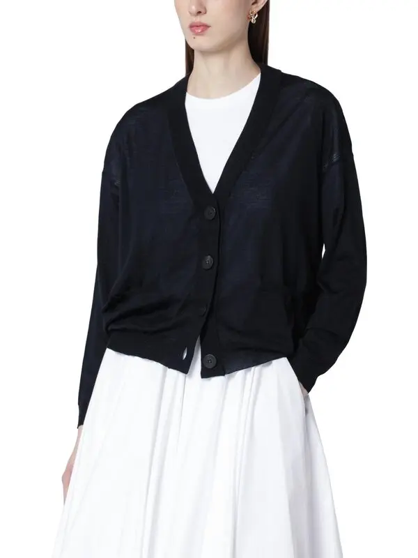 ROBERTO COLLINA Wool Cardigan - Blue