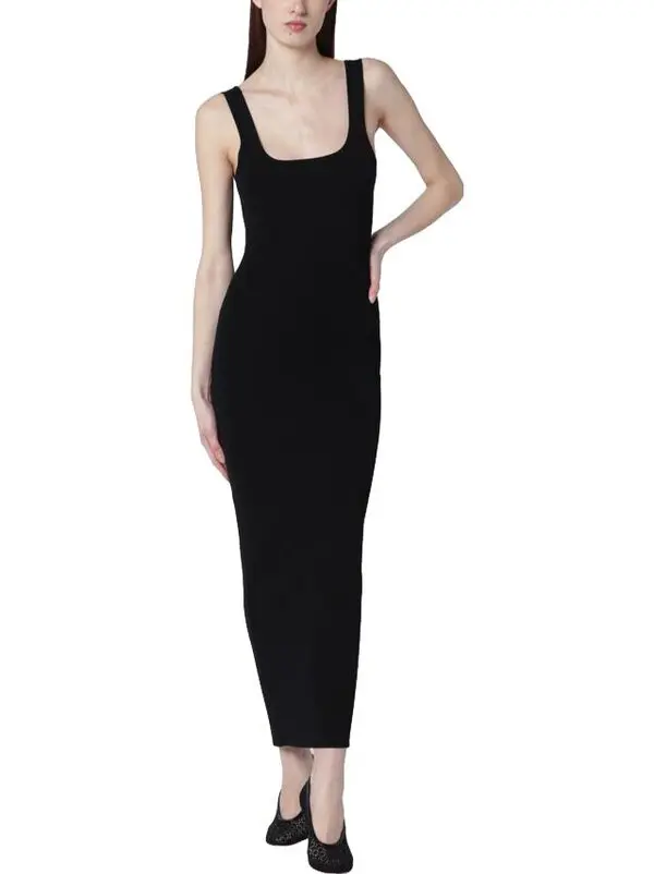 ENTIRE STUDIOS Fitted Viscose Jersey Dress - Black