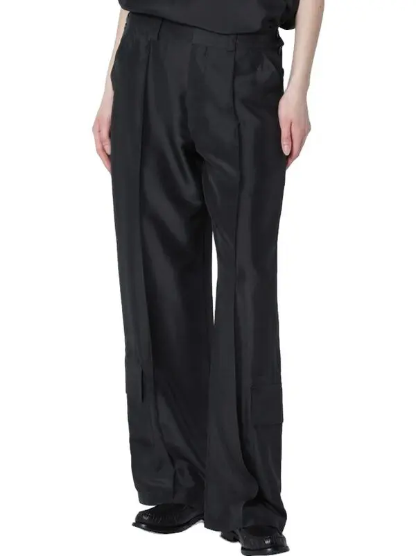 DURAZZI MILANO Silk Cargo Trousers - Grey