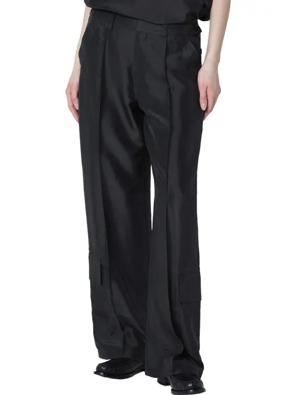 DURAZZI MILANO Silk Cargo Trousers - Grey