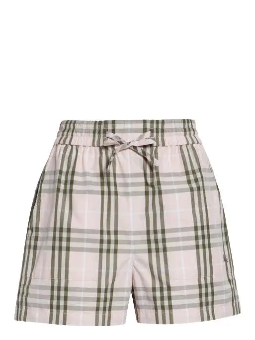 Burberry Evelyn Check Cotton Shorts - Mallow Pink Ip Check