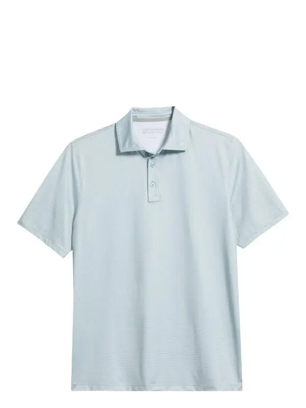 Johnston & Murphy Xc+™ Ace Micropattern Performance Golf Polo - Sage/white Gingham