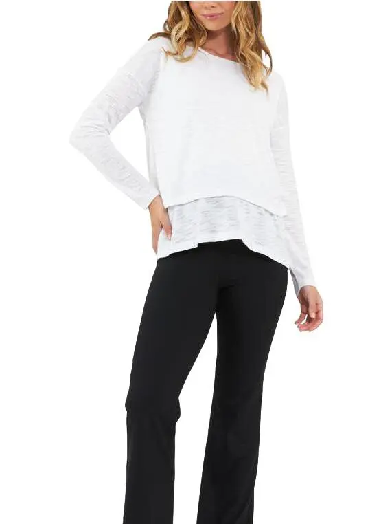 RIPE MATERNITY Jazmin Long Sleeve Nursing Top - White