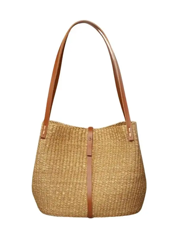 INDEGO AFRICA Amale Shoulder Bag - Natural Elephant Grass