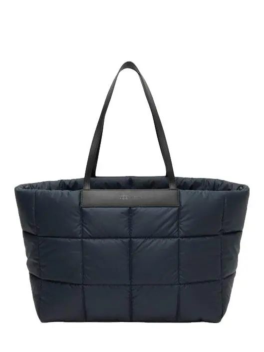 VEECOLLECTIVE Large Porter Marché Quilted Recycled Nylon Tote - Dark Navy Blue