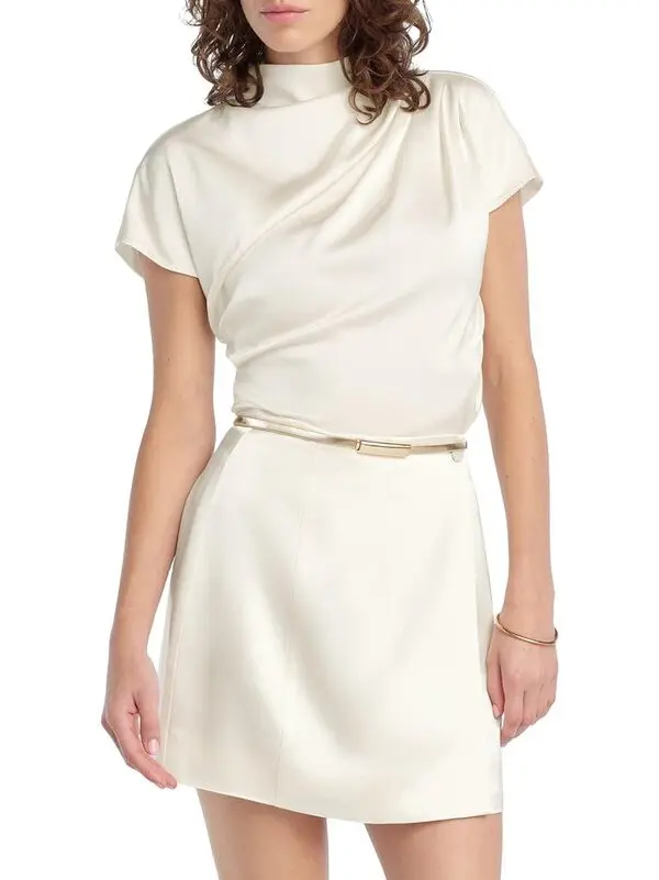 FAVORITE DAUGHTER The Graceful Draped Top - Ivory