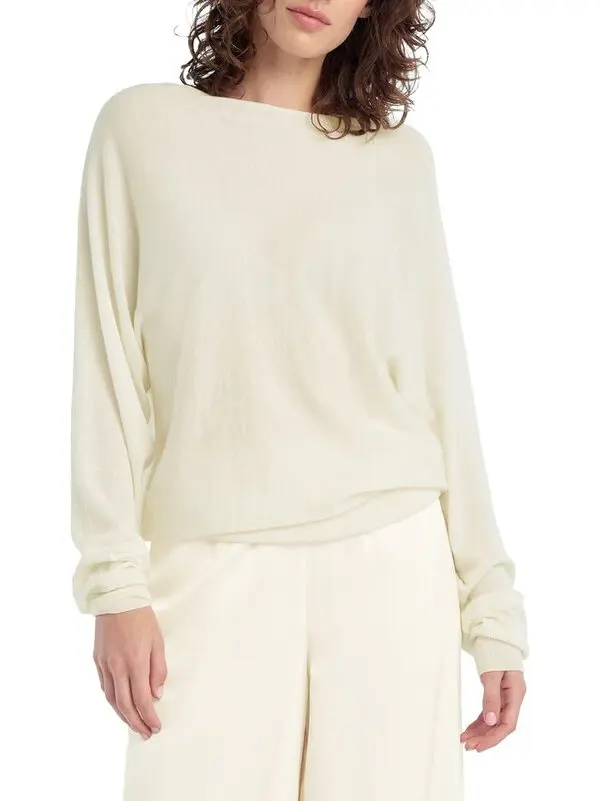 FAVORITE DAUGHTER Effortless Merino Wool Sweater - Ivory