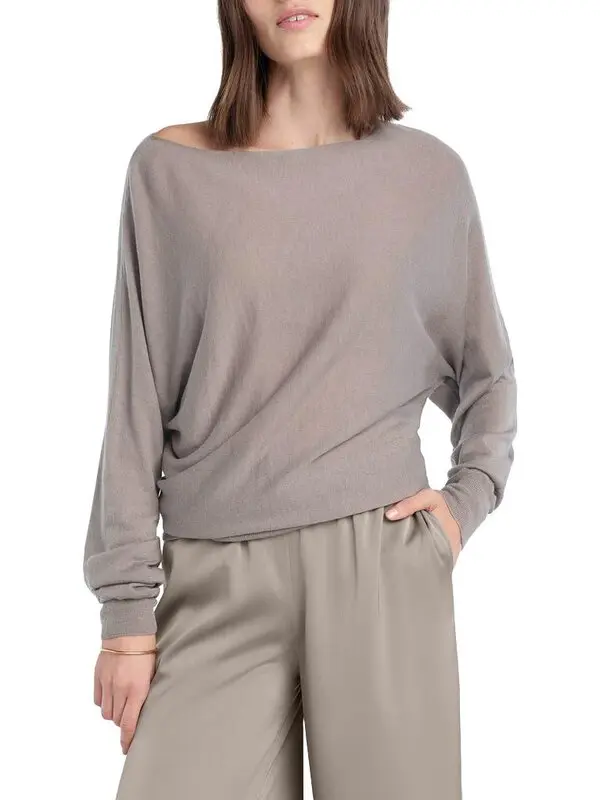 FAVORITE DAUGHTER Effortless Merino Wool Sweater - Soft Taupe