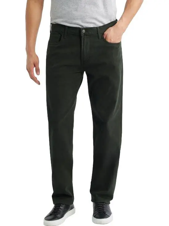 Citizens Of Humanity Elijah Relaxed Straight Leg Twill Pants - Forest Dark Green