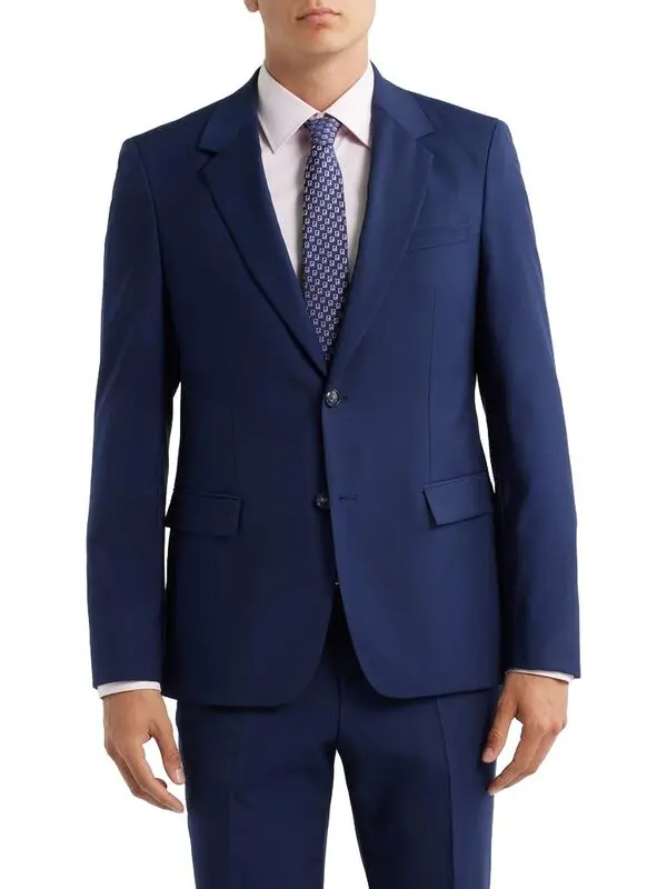 BOSS Houston Wool Sport Coat - Open Blue