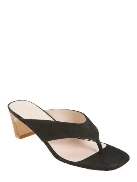 STUART WEITZMAN Stassi 50 Thong Sandal - Black/new Camel