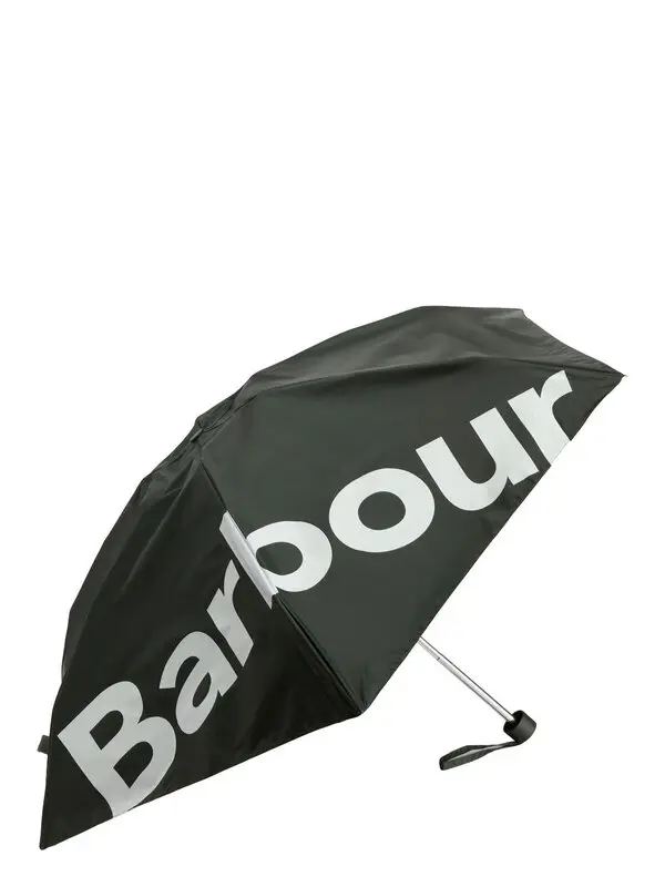 Barbour Logo Print Telescopic Mini Umbrella - Barbour Green
