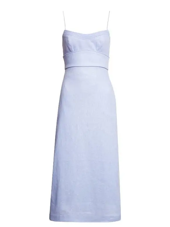 Zimmermann Kindred Spirit Luna Linen Midi Dress - Sky