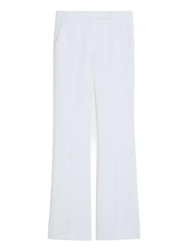Max Mara Slim-fit Crepe Canvas Trousers - Optical White