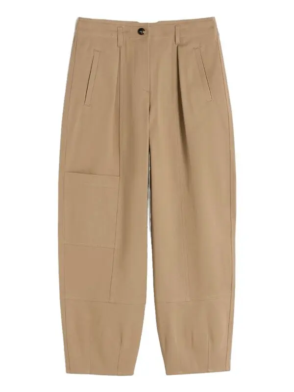 Max Mara Cotton Bull Denim Cargo Trousers - Sand