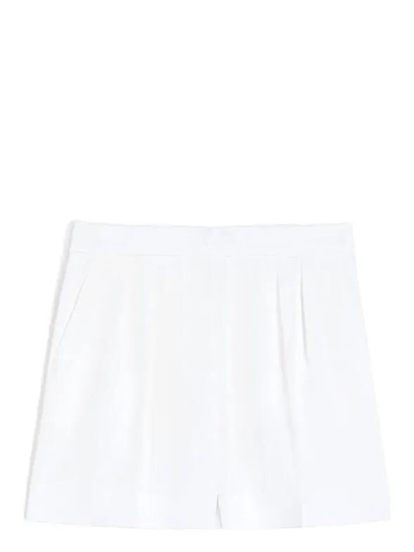 Max Mara Stretch Cotton Satin High-waisted Shorts - Silk