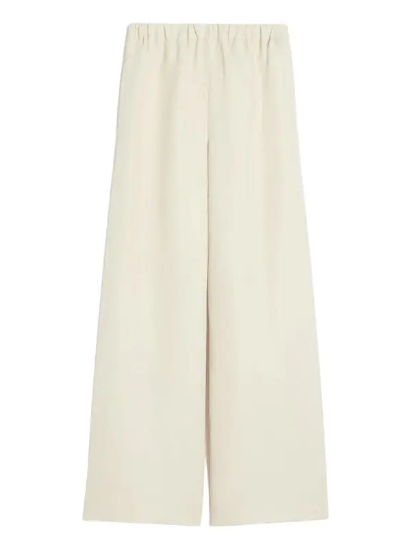 Max Mara Linen And Silk Wide-leg Trousers - Beige