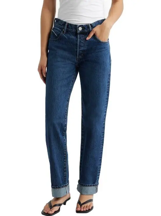 Moussy Vintage Lara Western Straight-leg Jeans - Dark Blue