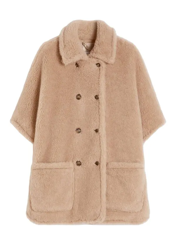 Max Mara Teddy Fabric Cape - Beige