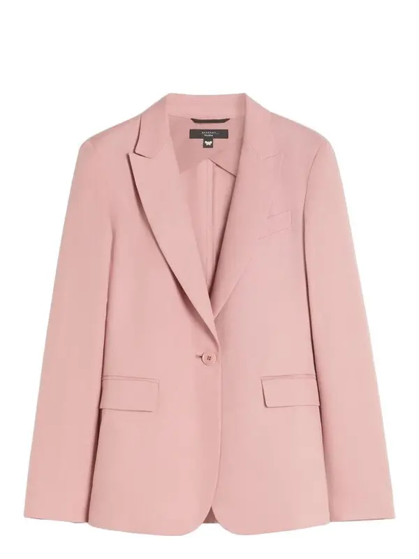 Max Mara Linen And Cotton Canvas Blazer - Antique Rose