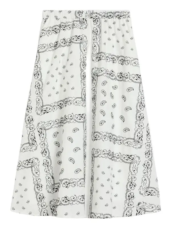 Max Mara Cotton-poplin Midi Skirt - White