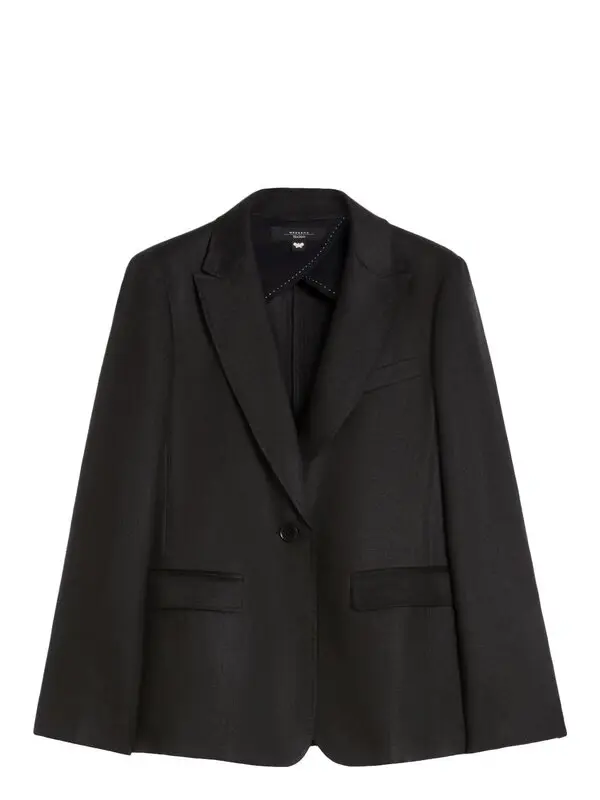 Max Mara Linen Canvas Blazer - Black