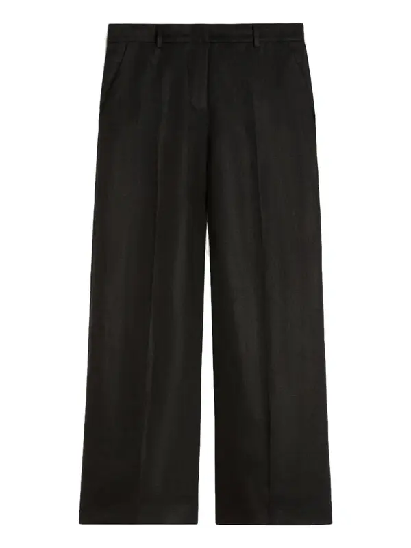 Max Mara Linen Canvas Trousers - Black