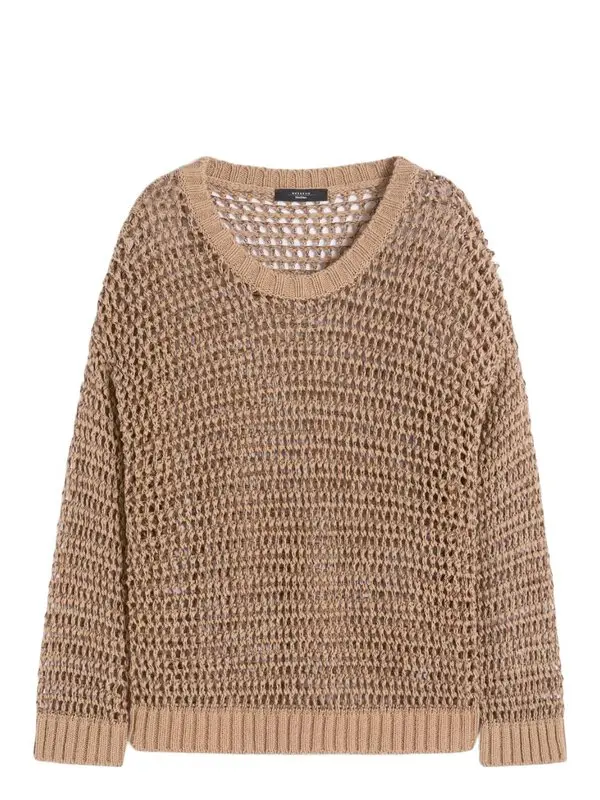 Max Mara Linen And Cotton Yarn Jumper - Tobacco