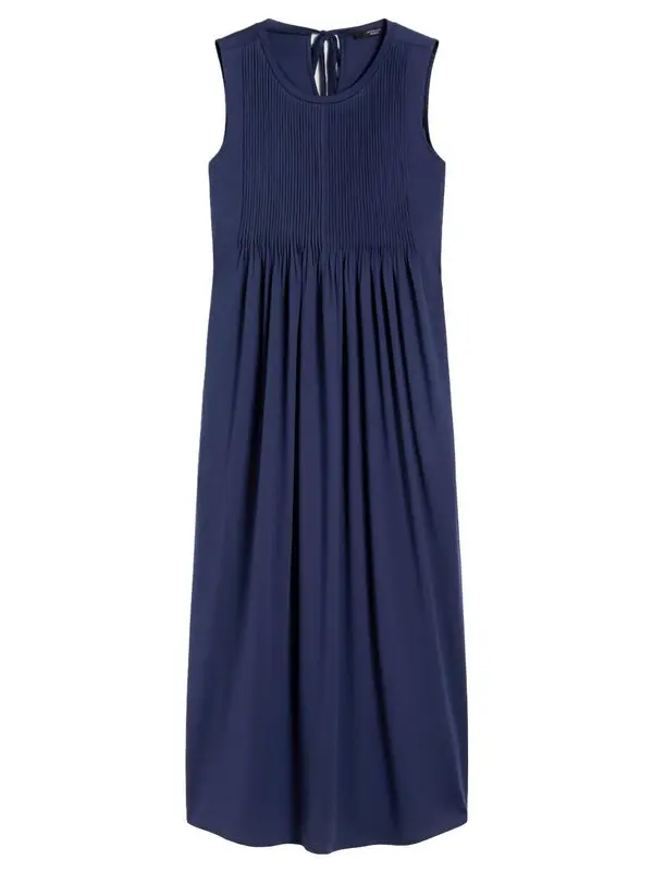 Max Mara Cotton Jersey Fluid Maxi Dress - Navy