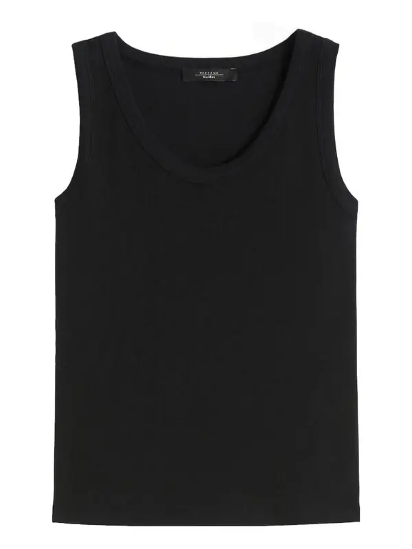Max Mara Stretch Cotton Top - Black