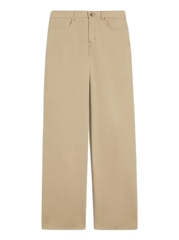 Max Mara Cotton Satin Baggy Trousers - Colonial